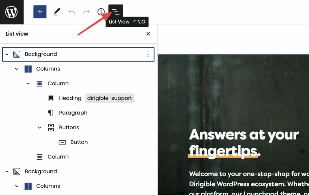 Navigating Blocks | Dirigible Support