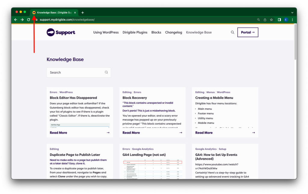 Uhh, What is a Favicon and Why Do I Want One? | Dirigible Support