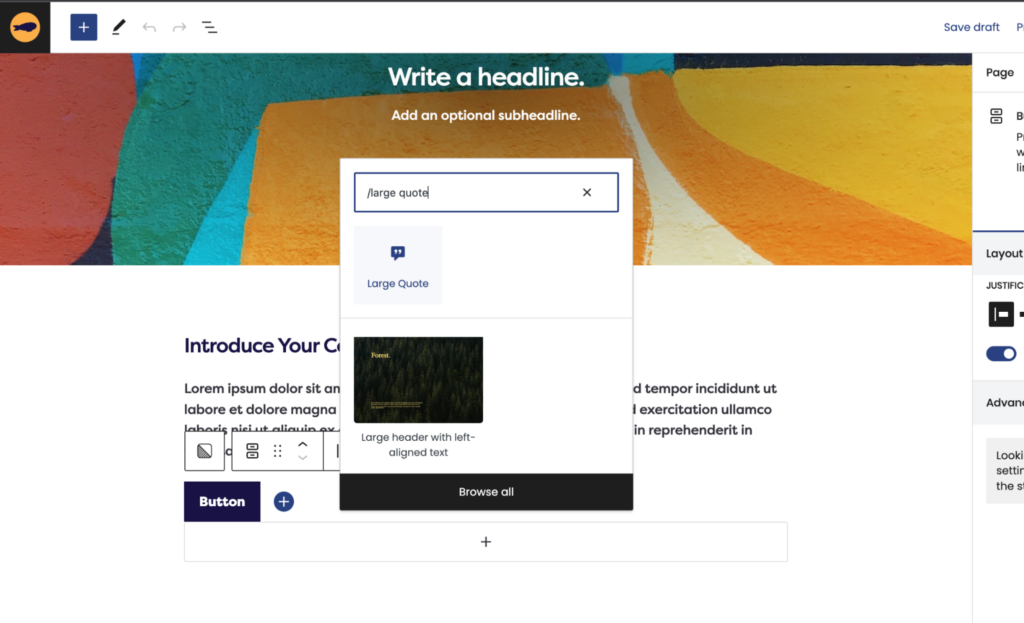 How do I use Large Quote Blocks? | Dirigible Support