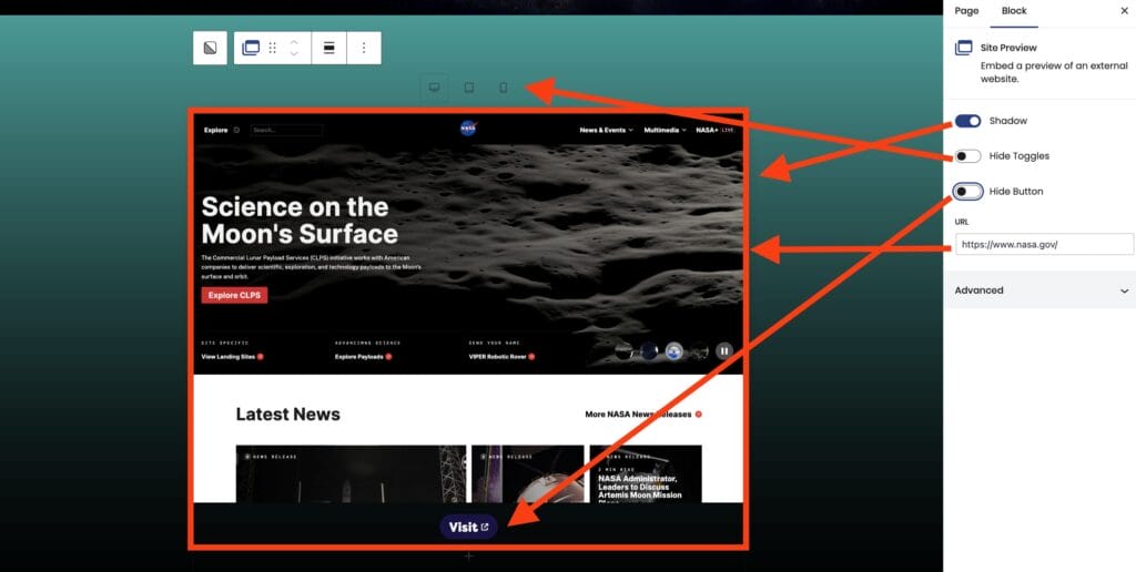 Site Preview | Dirigible Support