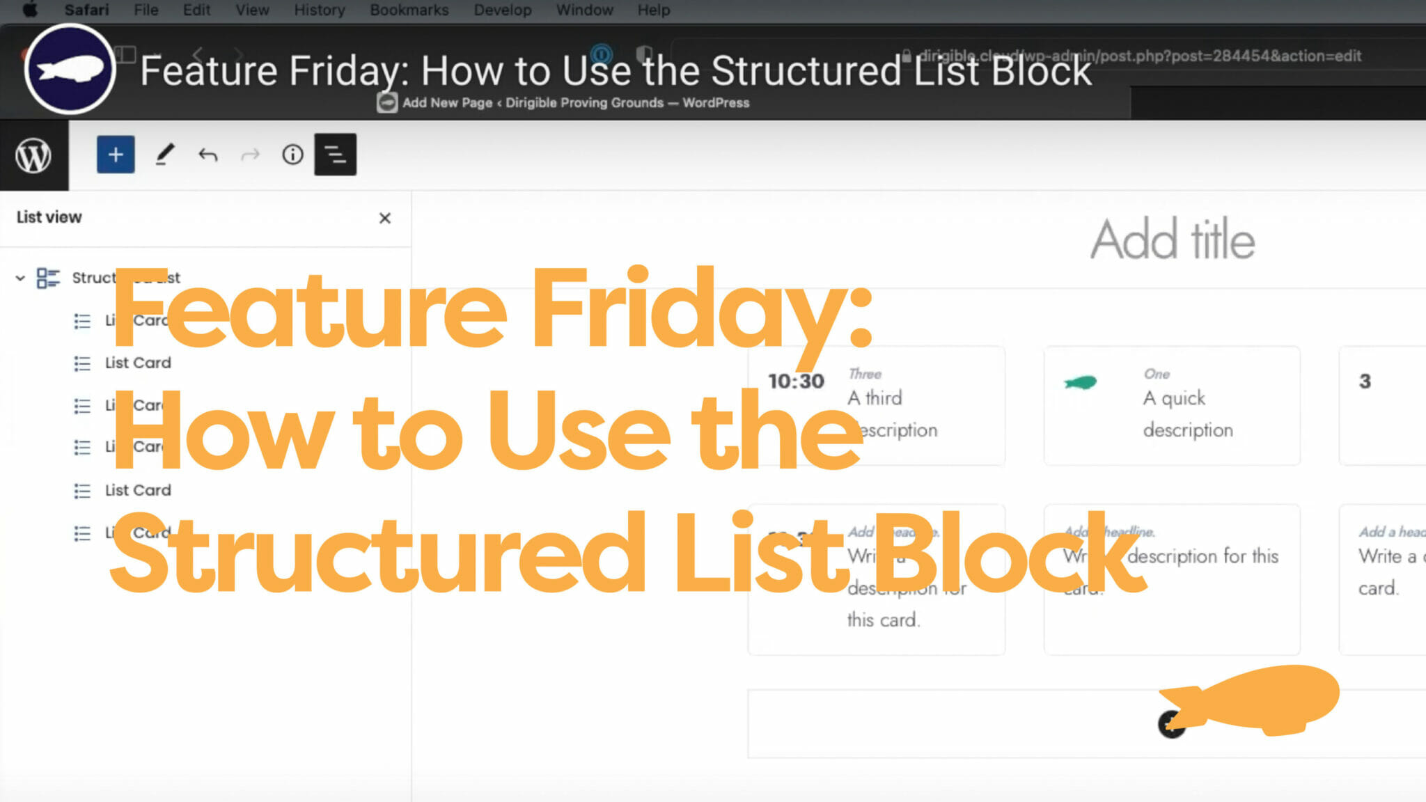 Feature Friday Replay: How to Use the Structured List Block on ...
